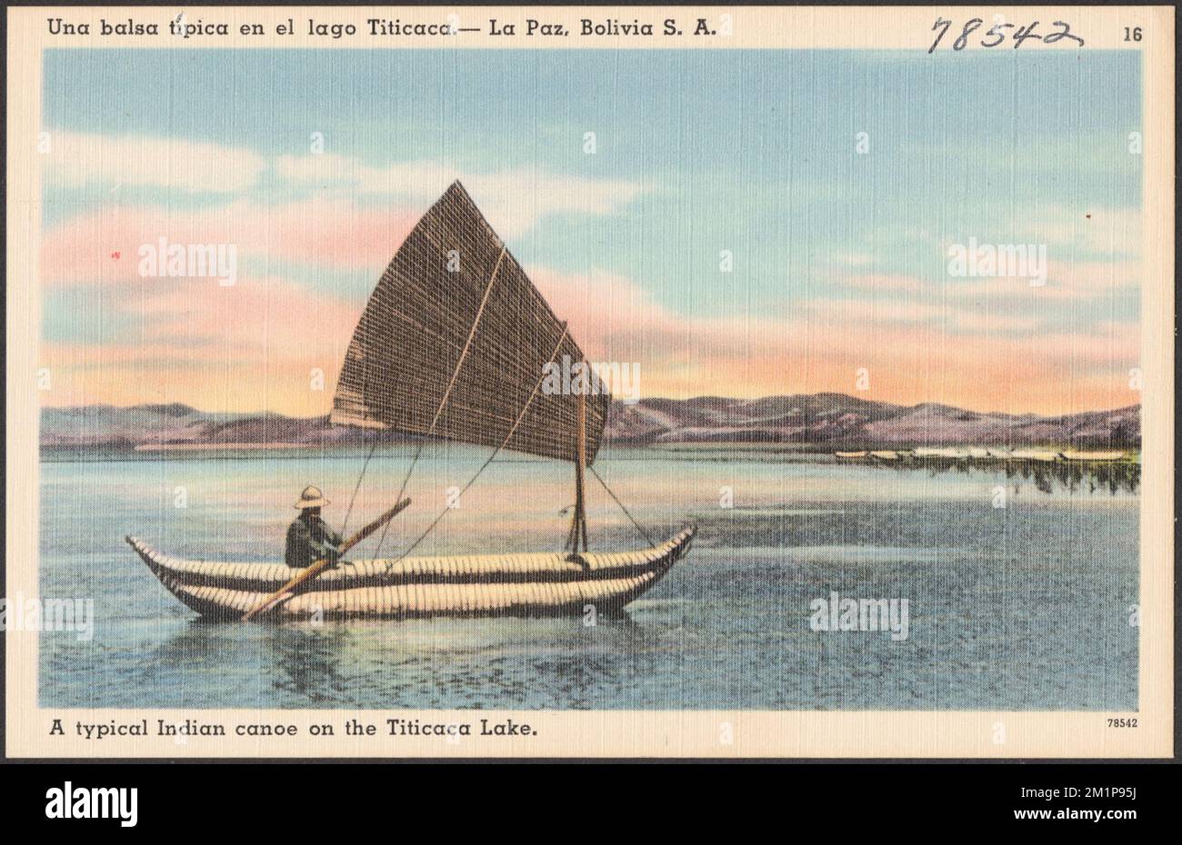 Una balsa típica en el lago Titicaca. La Paz, Bolivia S. A. - A typical ...