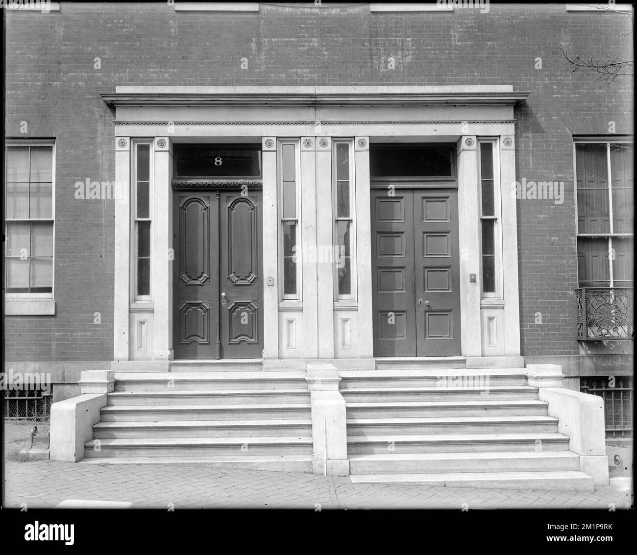 Baltimore, Maryland, 8 and 10 East Franklin Street, exterior detail ...