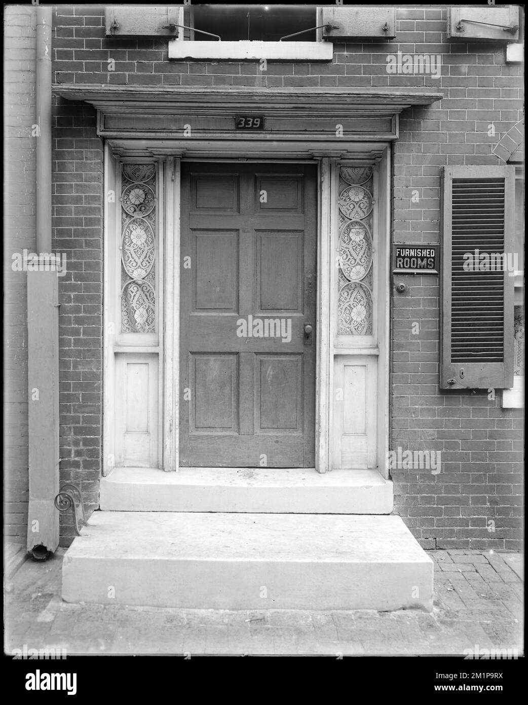 Baltimore, Maryland, 339 Saint Paul Street, exterior detail, door ...