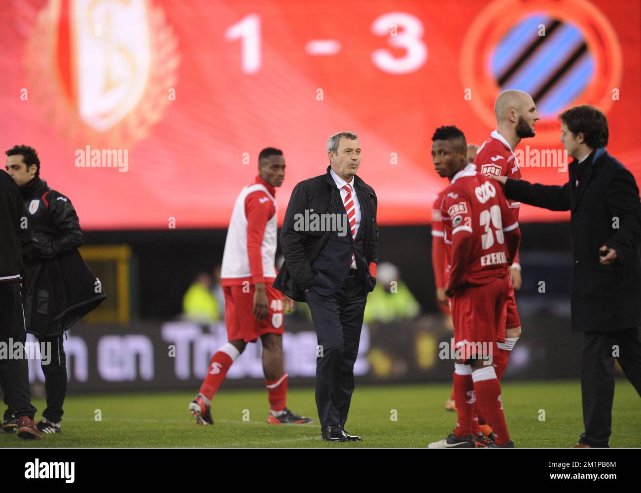 20121223 - LIEGE, BELGIUM: Standard's head coach Mircea Rednic reacts ...