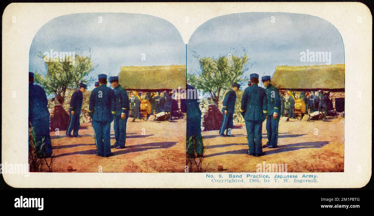 Band practice, Japanese army , Military bands, Russo-Japanese War, 1904 ...