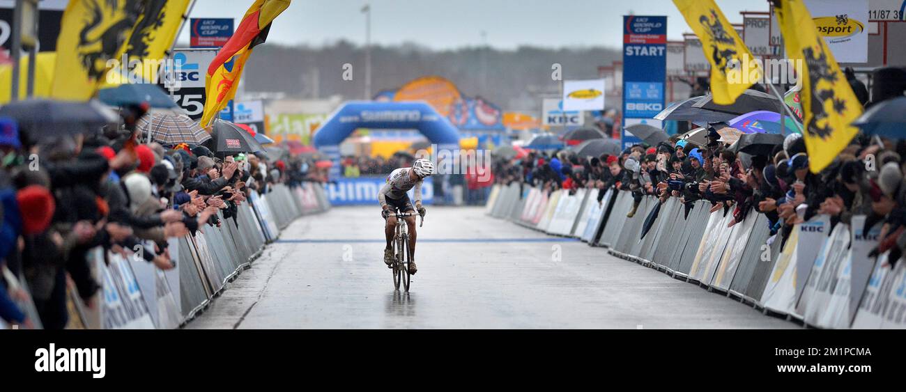 20121226 - HEUSDEN-ZOLDER, BELGIUM: Belgian Niels Albert crosses the ...