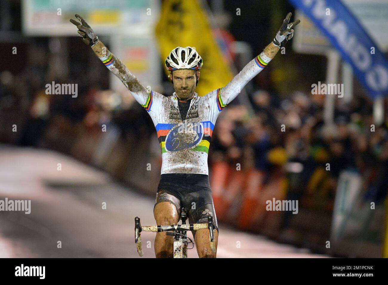 20121230 - DIEGEM, BELGIUM: Belgian Niels Albert celebrates as he ...