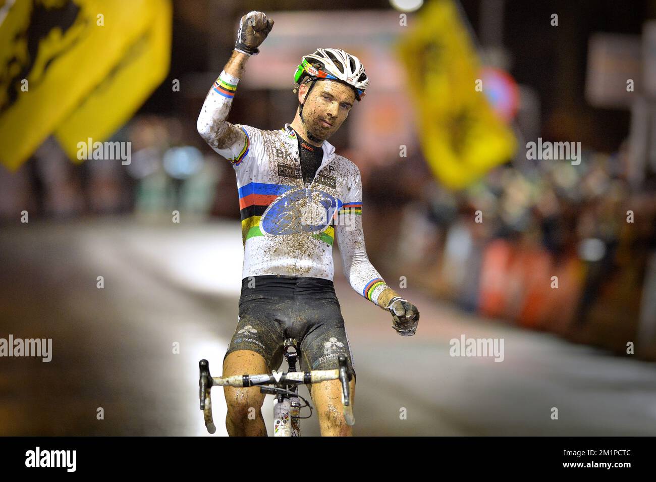 20121230 - DIEGEM, BELGIUM: Belgian Niels Albert celebrates as he ...