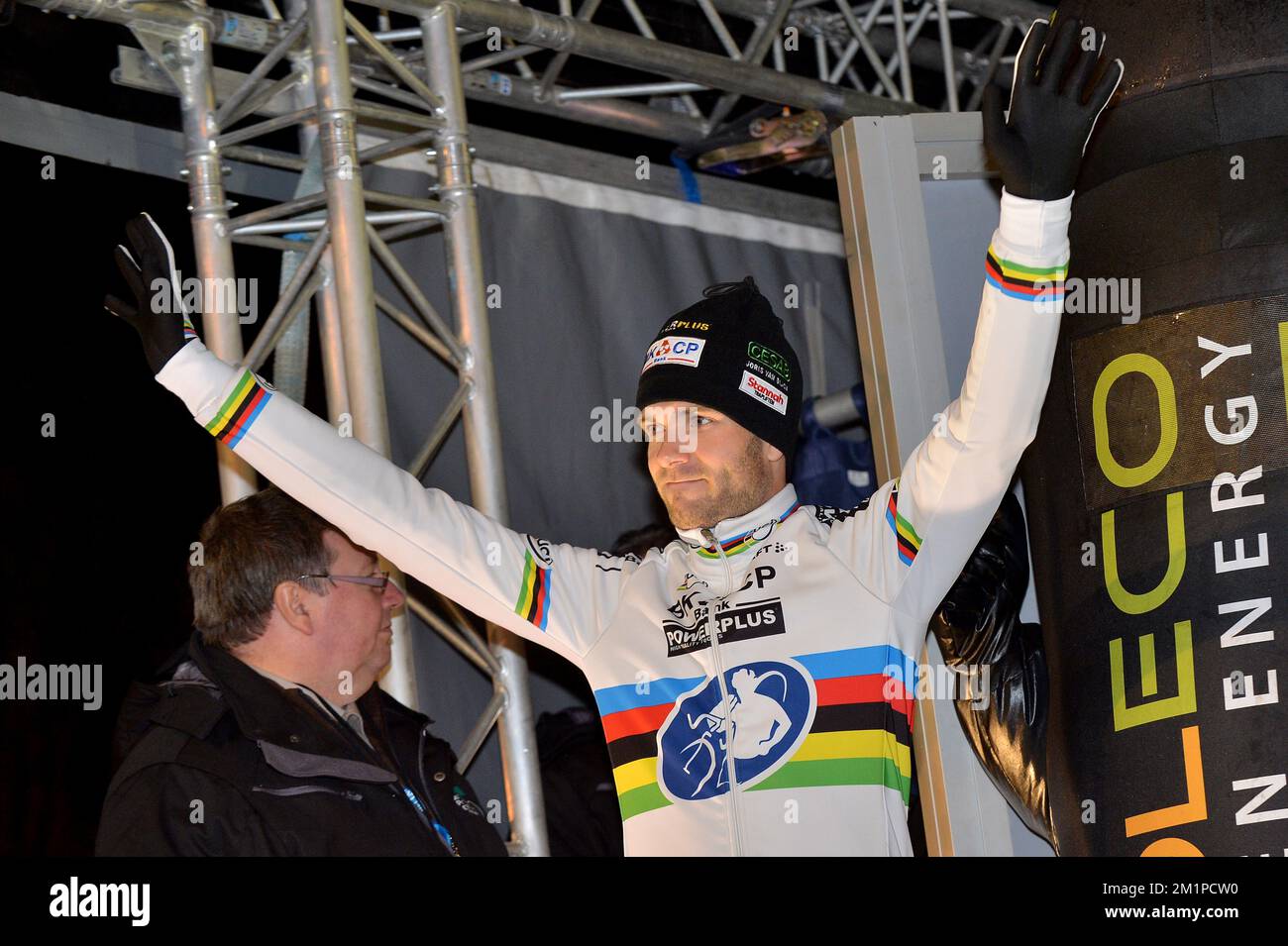 20121230 - DIEGEM, BELGIUM: Belgian Niels Albert celebrates on the ...