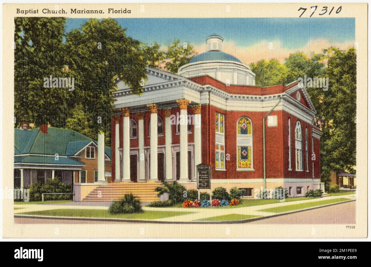 Baptist Church, Marianna, Florida , Churches, Tichnor Brothers Collection, postcards of the ...