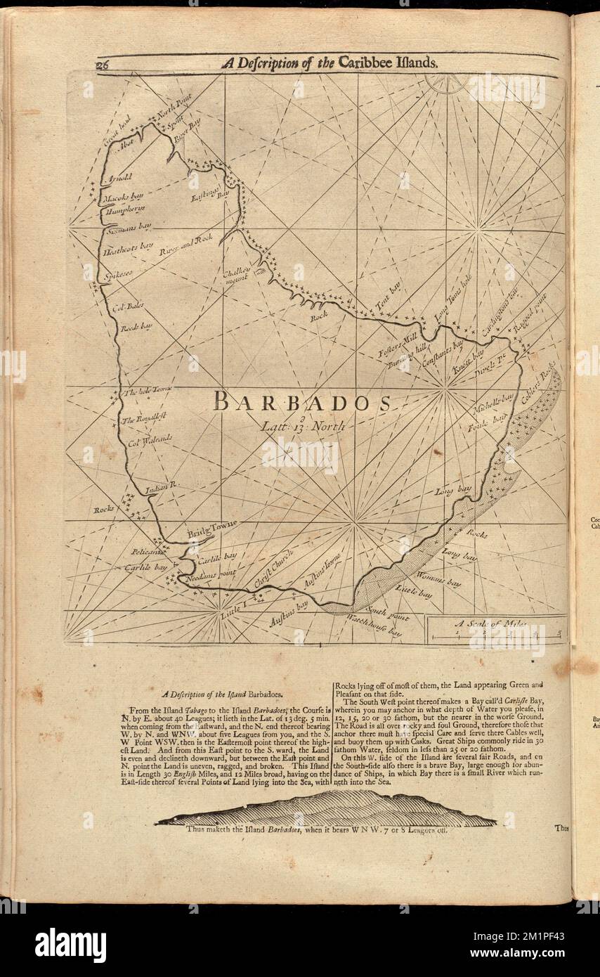 Barbados , Nautical charts, Barbados, Early works to 1800, Barbados ...