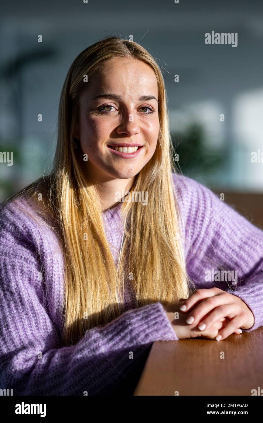 Munich, Germany. 13th Dec, 2022. National soccer player Giulia Gwinn ...