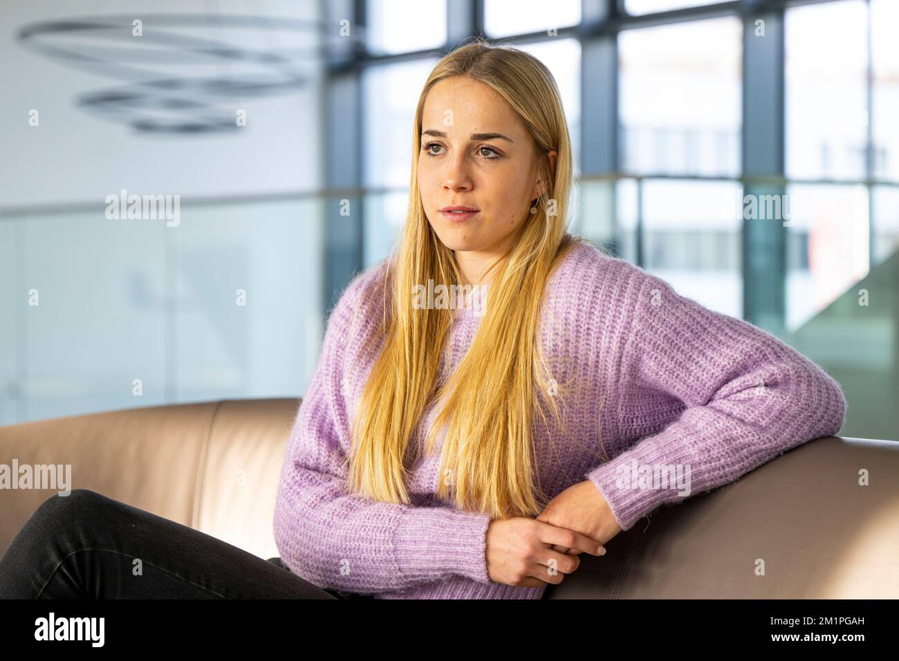 Munich, Germany. 13th Dec, 2022. National soccer player Giulia Gwinn ...