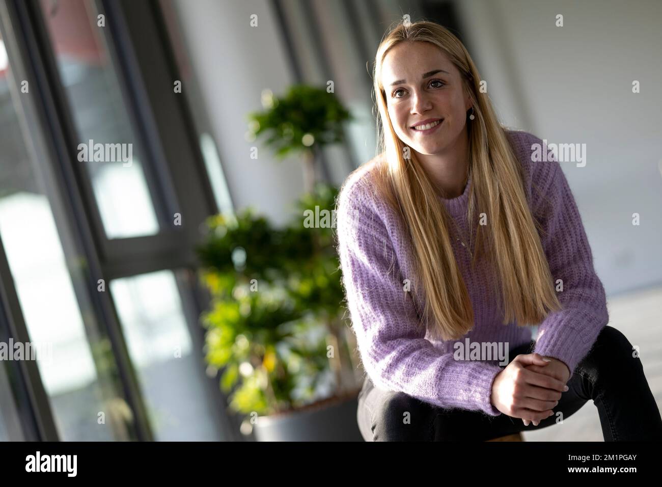 Munich, Germany. 13th Dec, 2022. National soccer player Giulia Gwinn ...