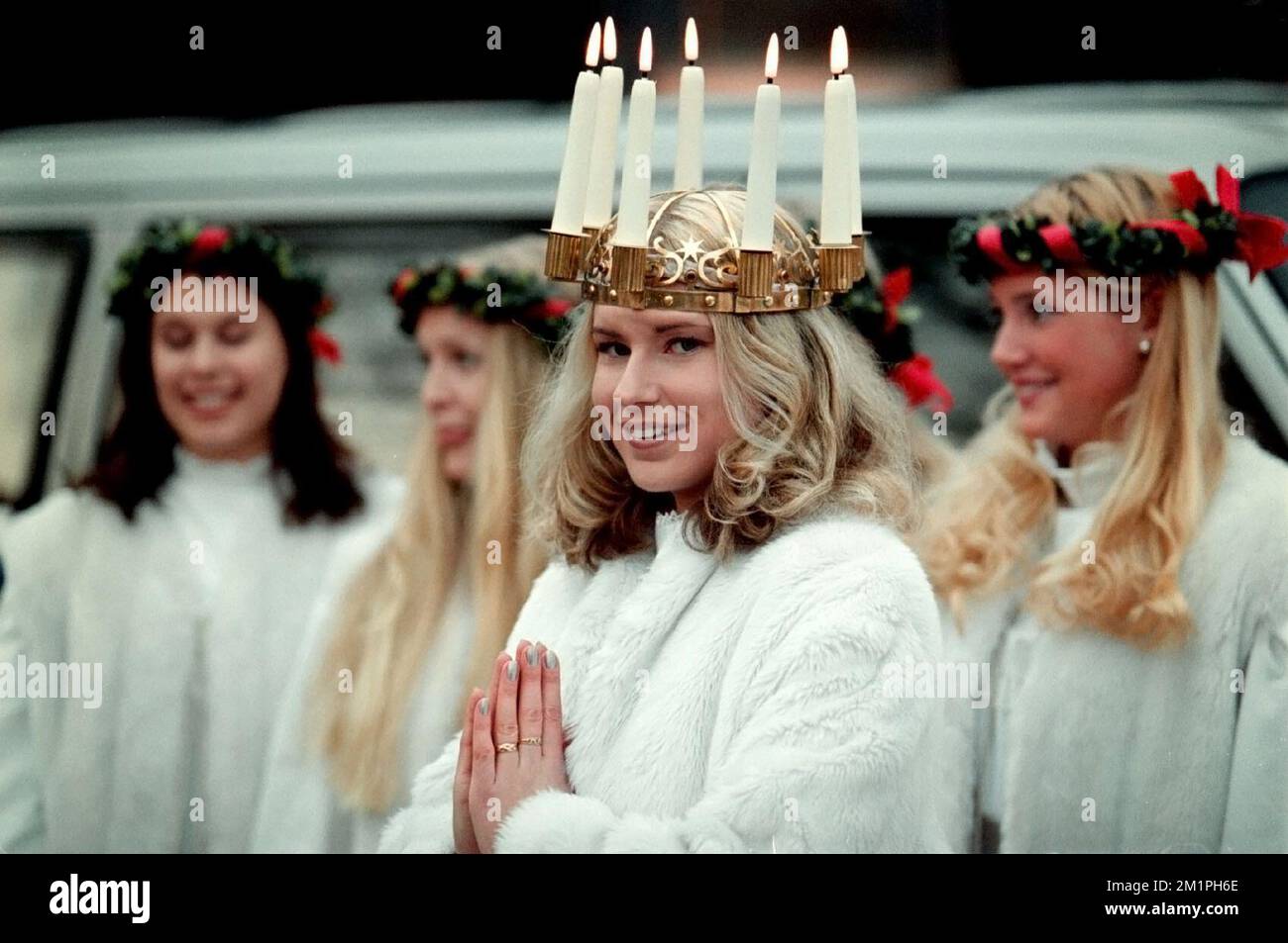 National Lucia Bride of Sweden, Linda Pettersson, visited Motala ...