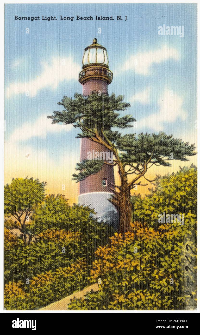 Barnegat Light, Long Beach Island, N. J. , Lighthouses, Tichnor ...