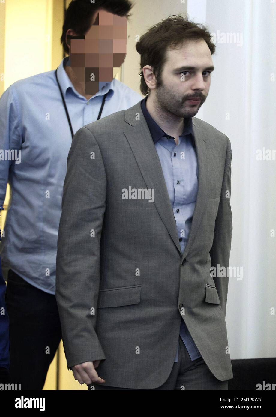 The accused Kim De Gelder who agreed to show his face for the first ...