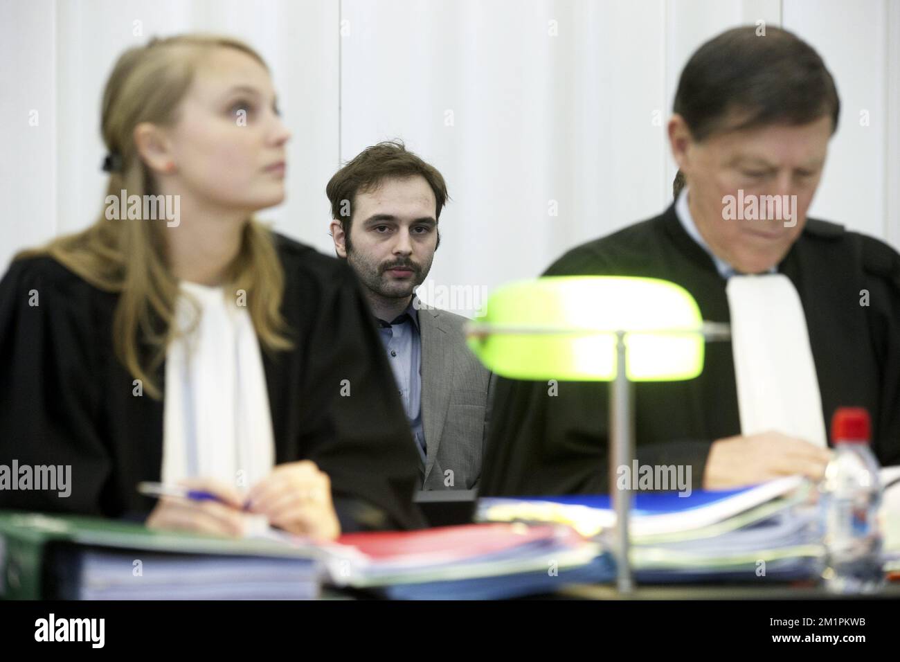 The accused Kim De Gelder who agreed to show his face for the first ...