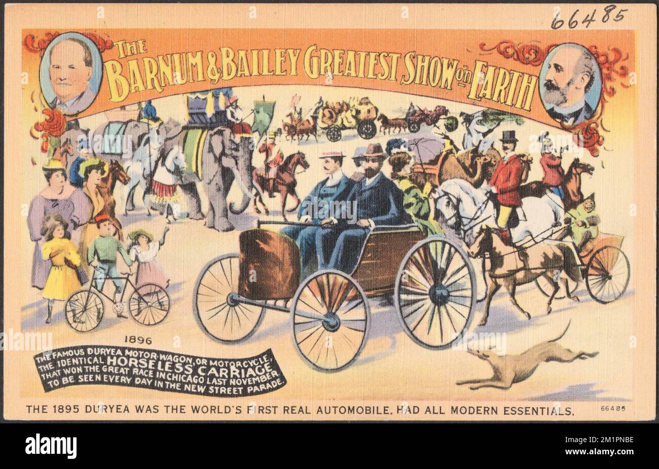 The Barnum & Bailey greatest show on earth. The 1895 Duryea was the ...