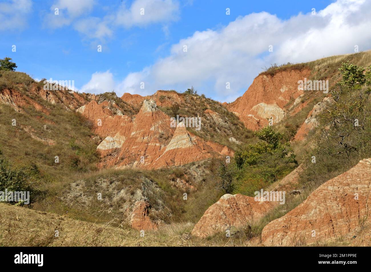 Landscape, red clay hills Stock Photo - Alamy