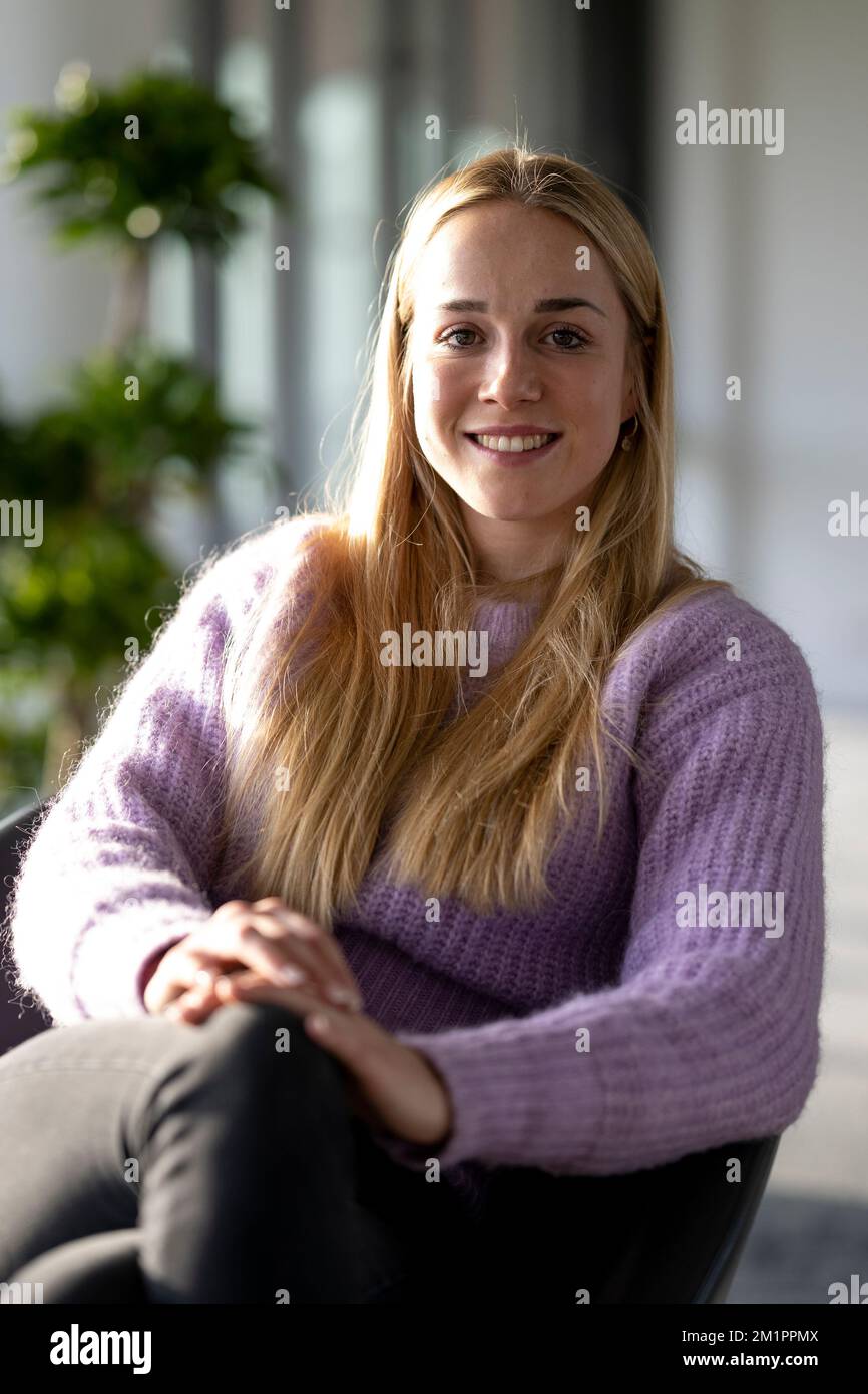 Munich, Germany. 13th Dec, 2022. National soccer player Giulia Gwinn ...