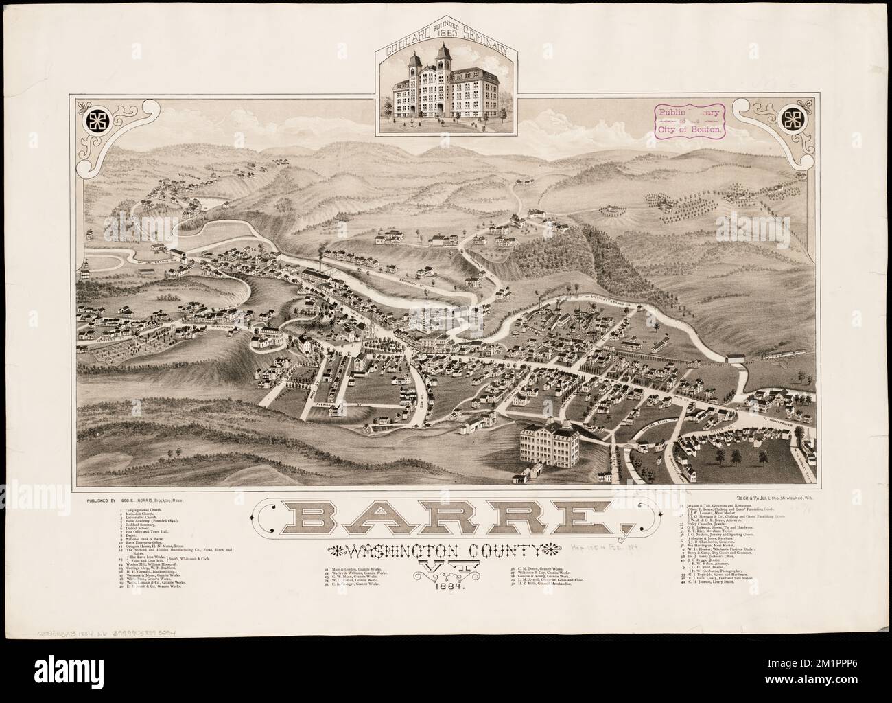 Map of barre hi-res stock photography and images - Alamy