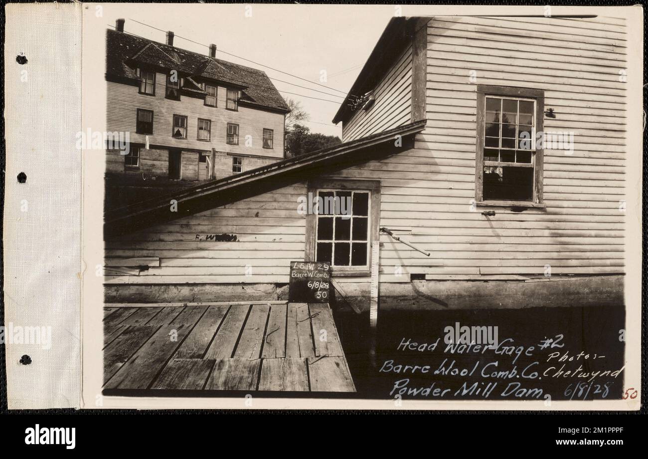 Barre Wool Combing Co., head water gage #2, powder mill dam, Barre ...