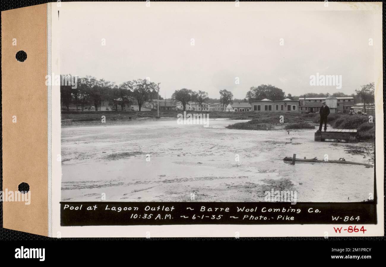Barre Wool Combing Co., pool at lagoon outlet, Barre, Mass.,10:35 AM ...