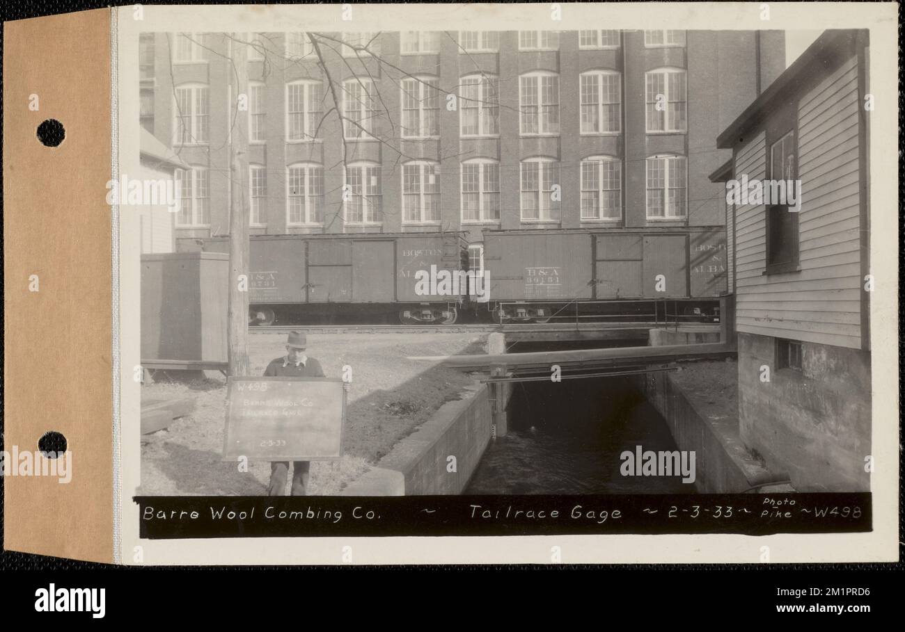 Barre Wool Combing Co., tailrace gage, Barre, Mass., Feb. 3, 1933 ...