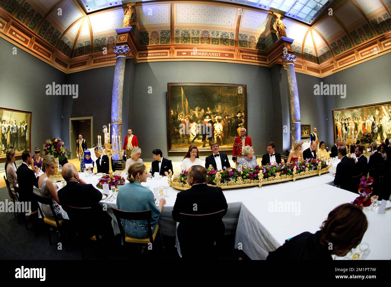 Illustration picture shows a dinner at the occasion of the abdication ...