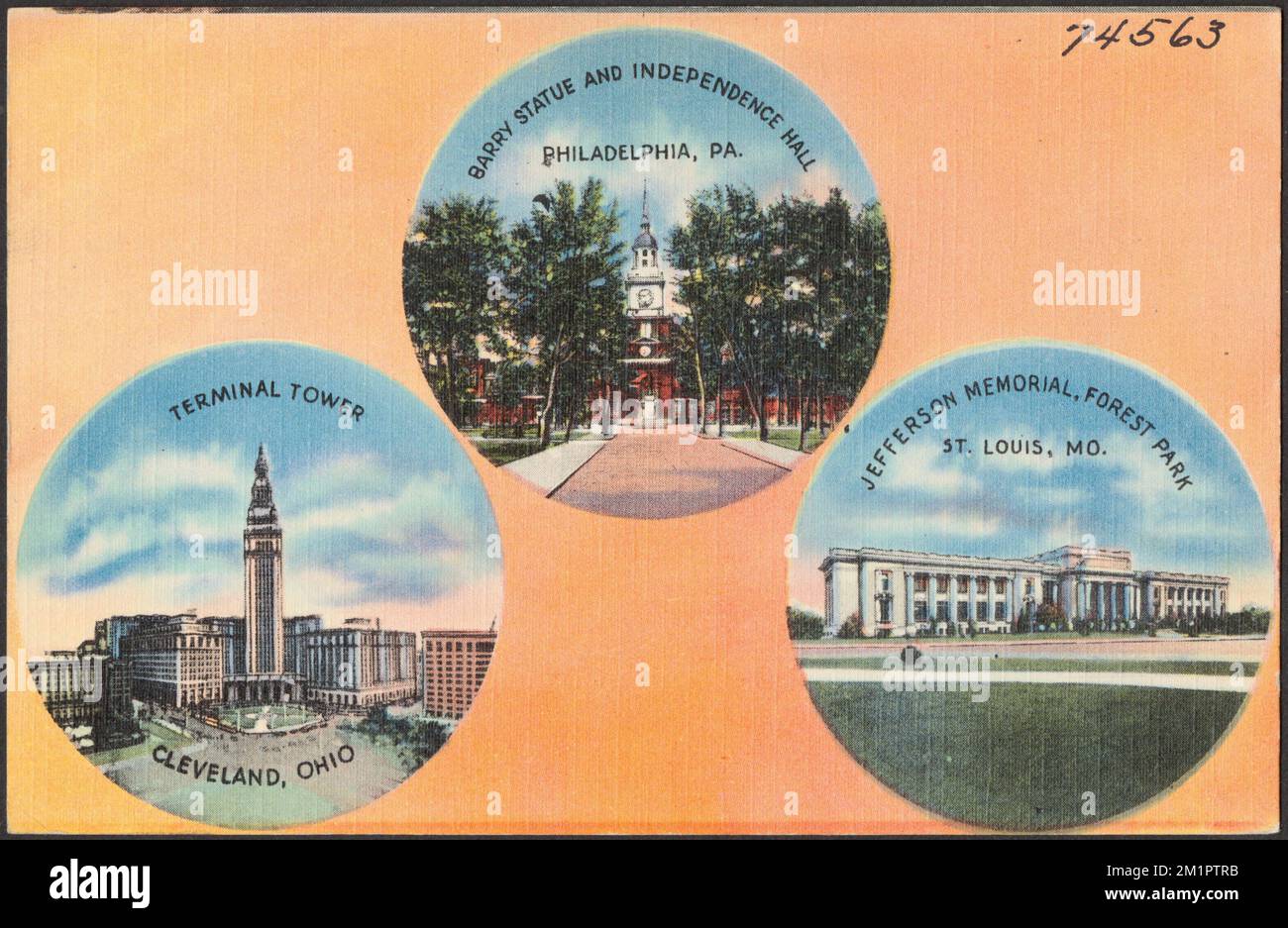 Barry statue and Independence Hall, Philadelphia, Pa. Terminal Tower ...
