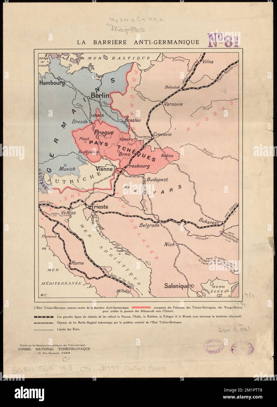 La Barrière anti-Germanique , Pangermanism, Maps, World War, 1914-1918 ...