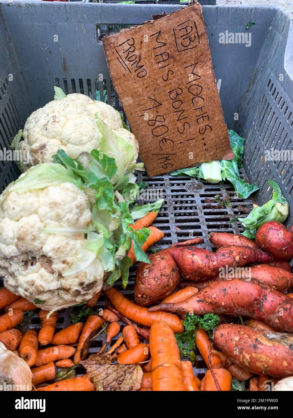 "Ugly" vegetables on sale on a market, Bron, France Stock Photo - Alamy