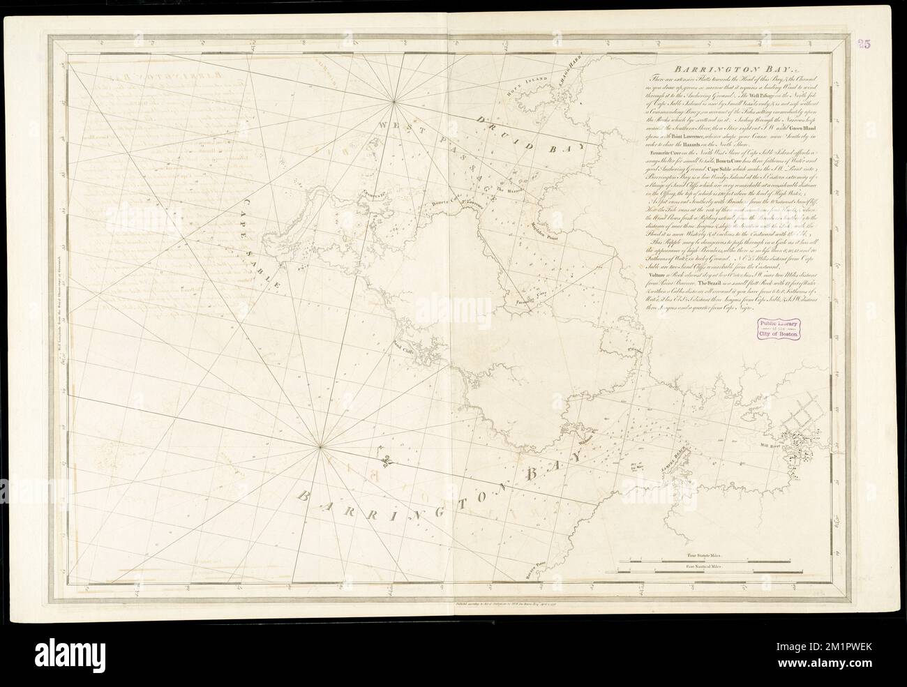 Barrington Bay , Nautical charts, Nova Scotia, Barrington Bay, Early ...