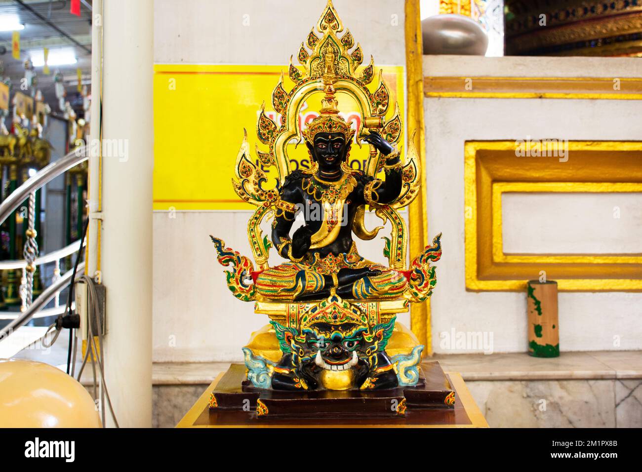 Black ancient angel deity lord statue of lunar rahu for thai people ...