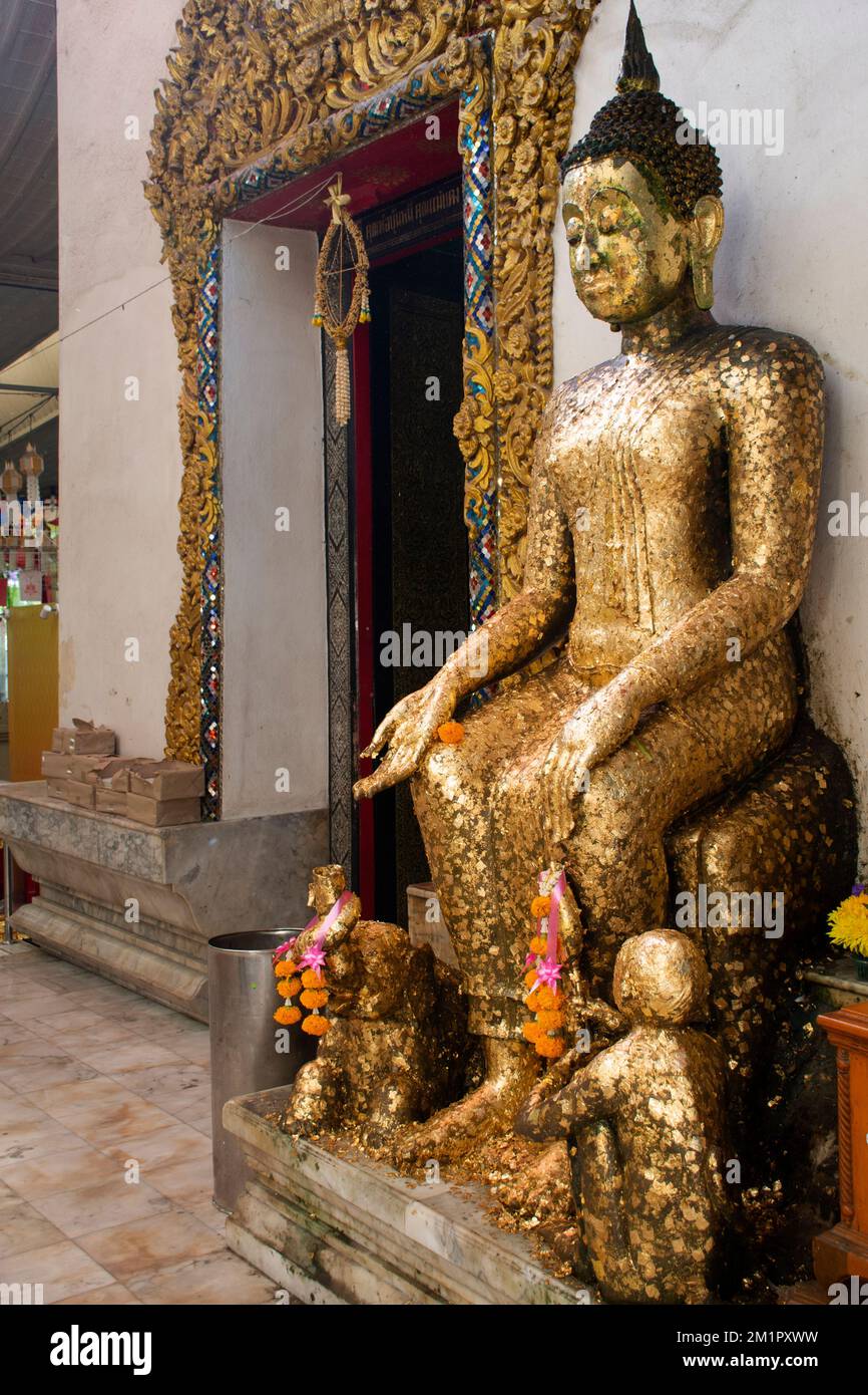 Pa Lelai buddha statue attitude or Buddha receiving food offerings from ...