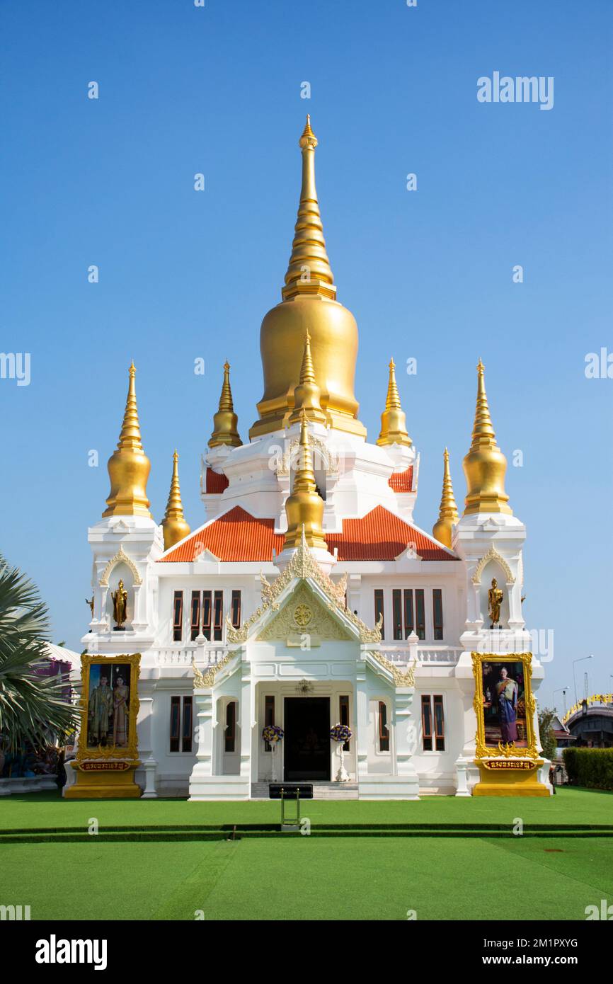 Ancient stupa or antique chedi for thai people travelers travel visit ...