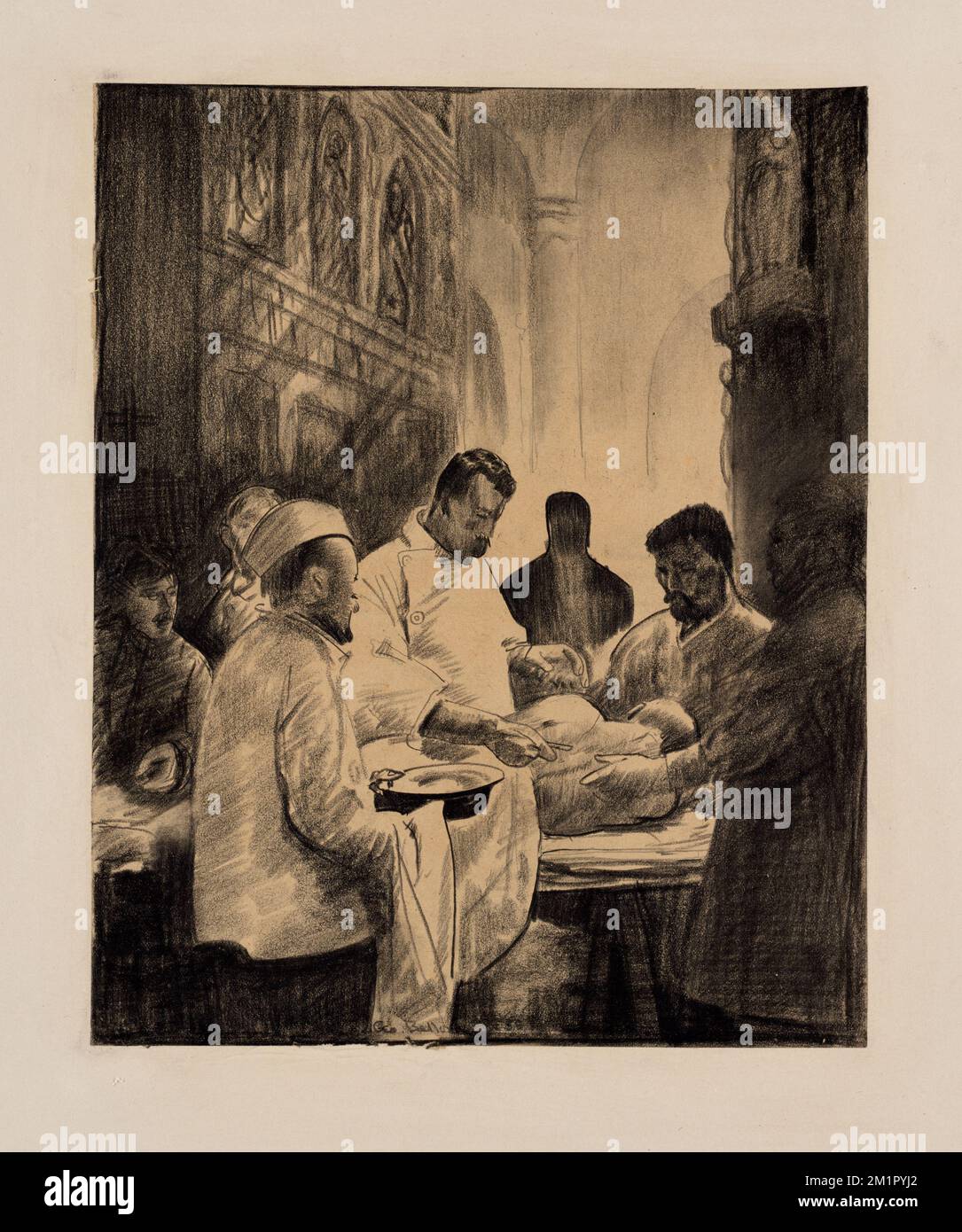 Base hospital , Hospitals, Sick persons, Health care personnel. George ...