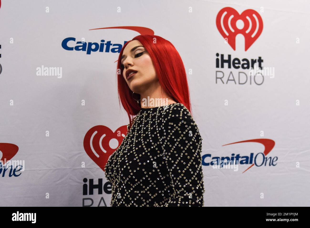 Ava Max arrives on the Red Carpet at the Q102 iHeartRadio Jingle Ball ...