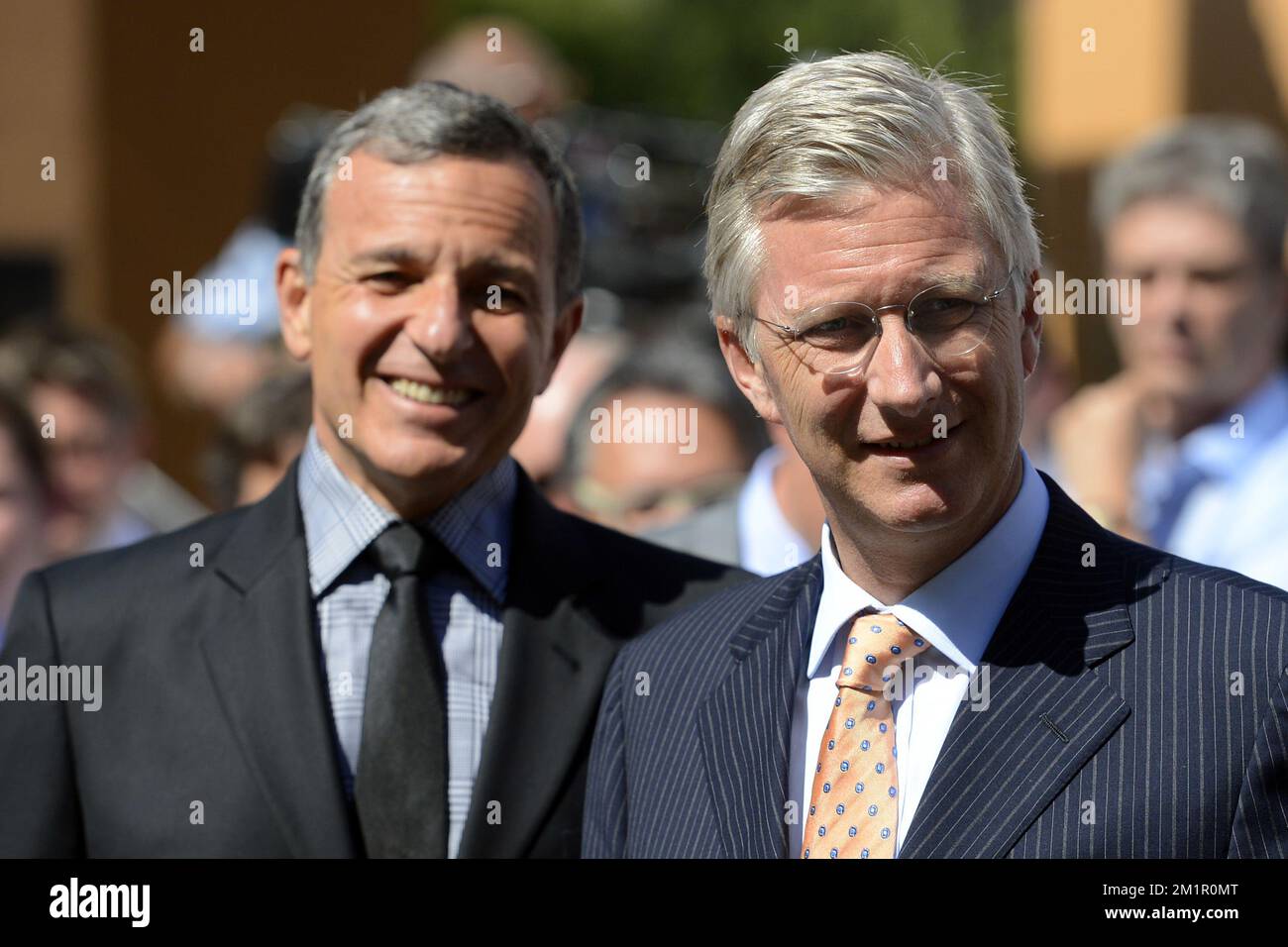 Walt Disney Company CEO Bob Iger and Crown Prince Philippe of Belgium ...