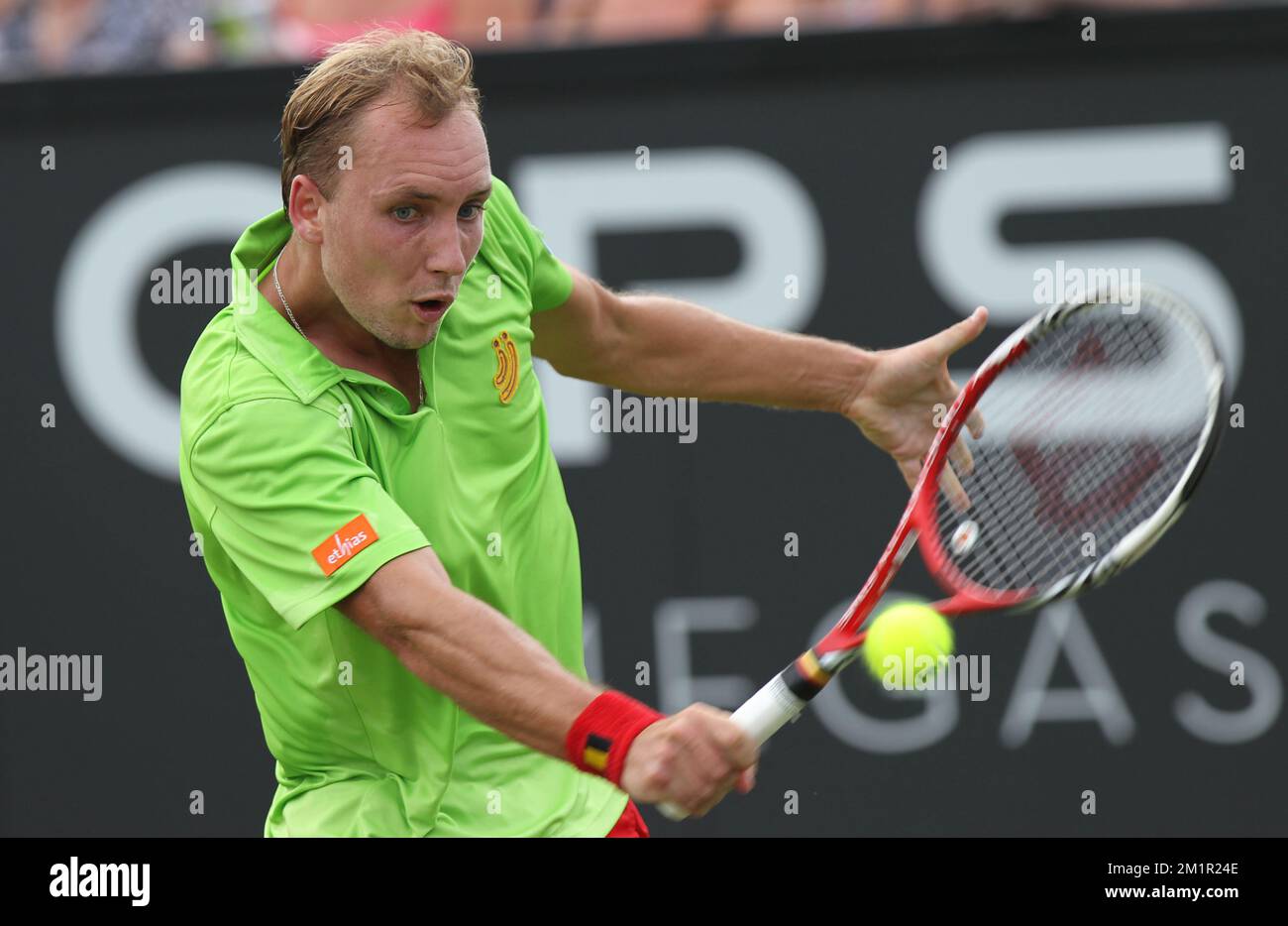 Belgian Steve Darcis in action during the match between Belgian Steve ...