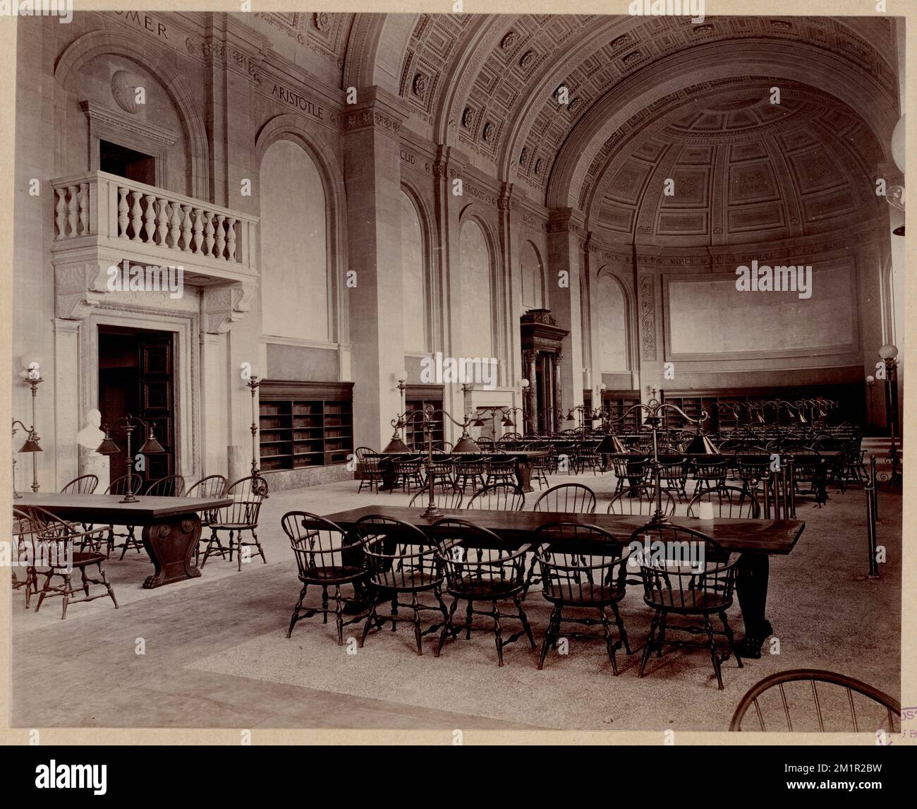 Bates Hall, construction of the McKim Building , Public libraries ...