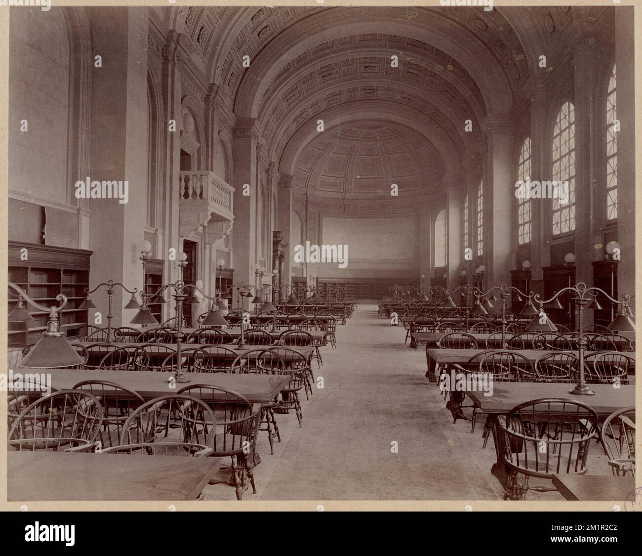 Bates Hall, construction of the McKim Building , Public libraries ...