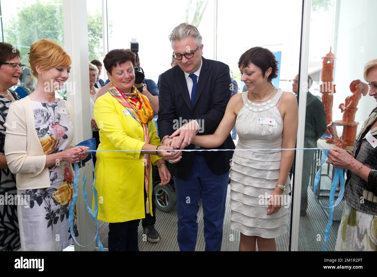 Actress Marleen Merckx, Middelkerke Mayor Janna Rommel-Opstaele, Prince ...
