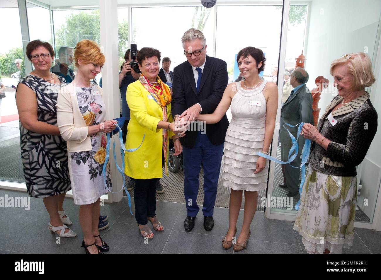 Actress Marleen Merckx, Middelkerke Mayor Janna Rommel-Opstaele, Prince ...
