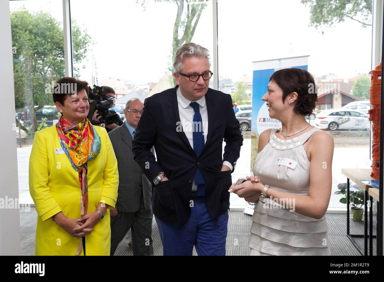 Middelkerke Mayor Janna Rommel-Opstaele, Prince Laurent of Belgium and ...