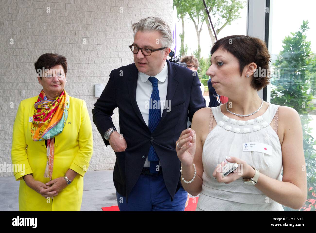 Middelkerke Mayor Janna Rommel-Opstaele, Prince Laurent of Belgium and ...
