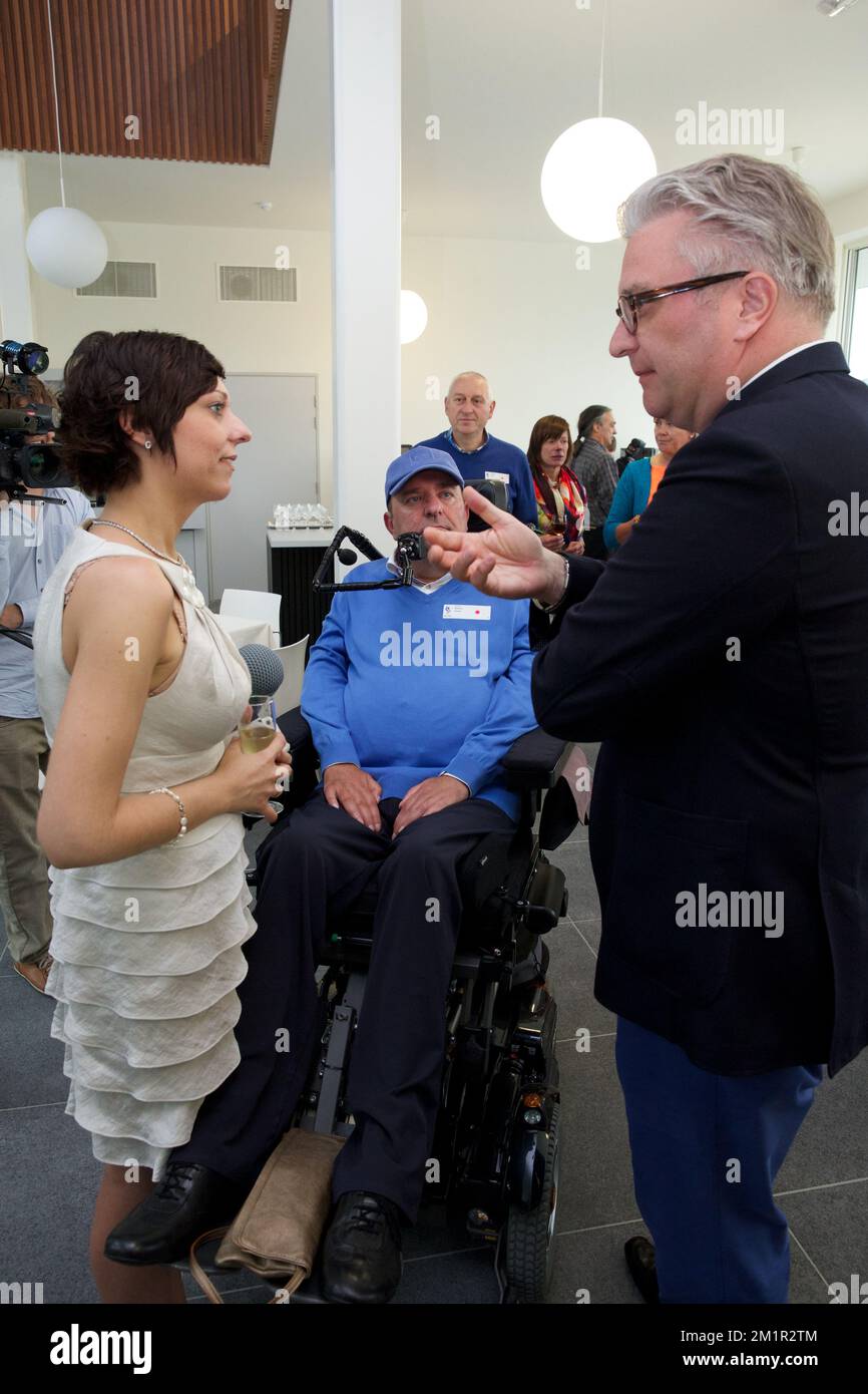 Executive Director from the ALS Liga Belgium Evy Reviers and Prince ...