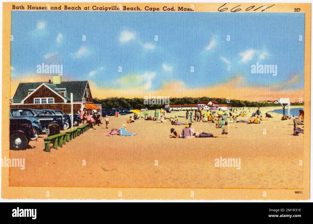 Bath house and beach at Craigville Beach, Cape Cod, Mass. , Bathhouses ...