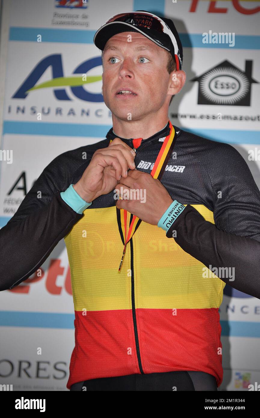 Belgian Stijn Devolder of team RadioShack-Leopard celebrates on the ...