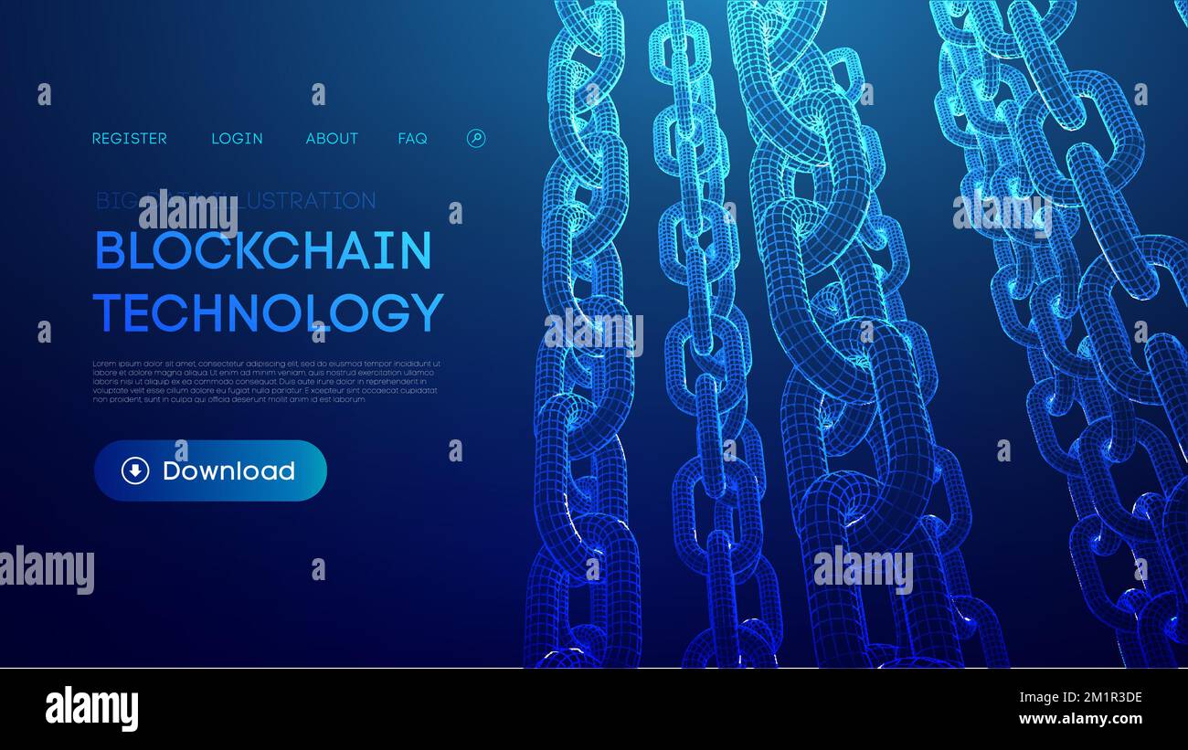 Blockchain digital technology. Big data vector background ...