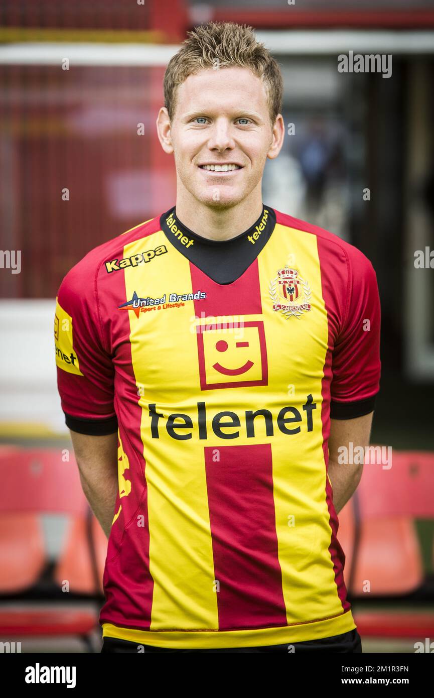Mechelen's Anthony Van Loo poses for a portrait during the season photo shoot at Belgian first ...