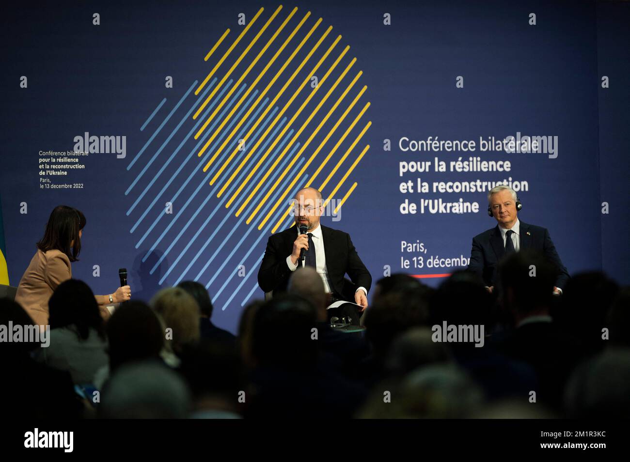 Ukrainian Prime Minister Denys Shmyhal and French Minister for the ...