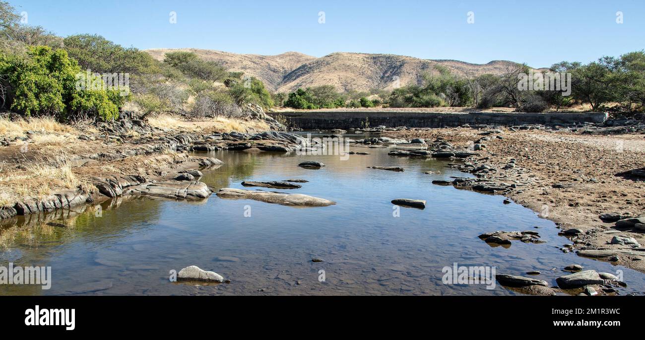 A Dam by the C32 south of Karibib in Namibia Stock Photo - Alamy